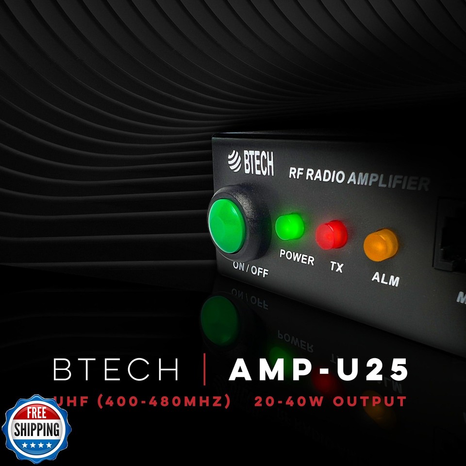 BTECH AMP-U25 Amplifier | 20-40W Power Boost for UHF (400-480MHz) | Compatibl | eBay