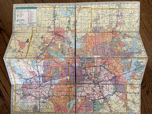 Rand McNally Dallas / Fort Worth And Vicinity Laminated Map | eBay