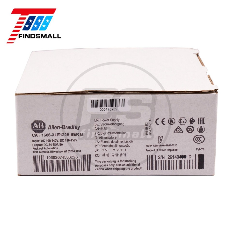 New Allen-Bradley 1606-XLE120E XLE Power Supply 120W 24VDC 5A AB 1606 ...