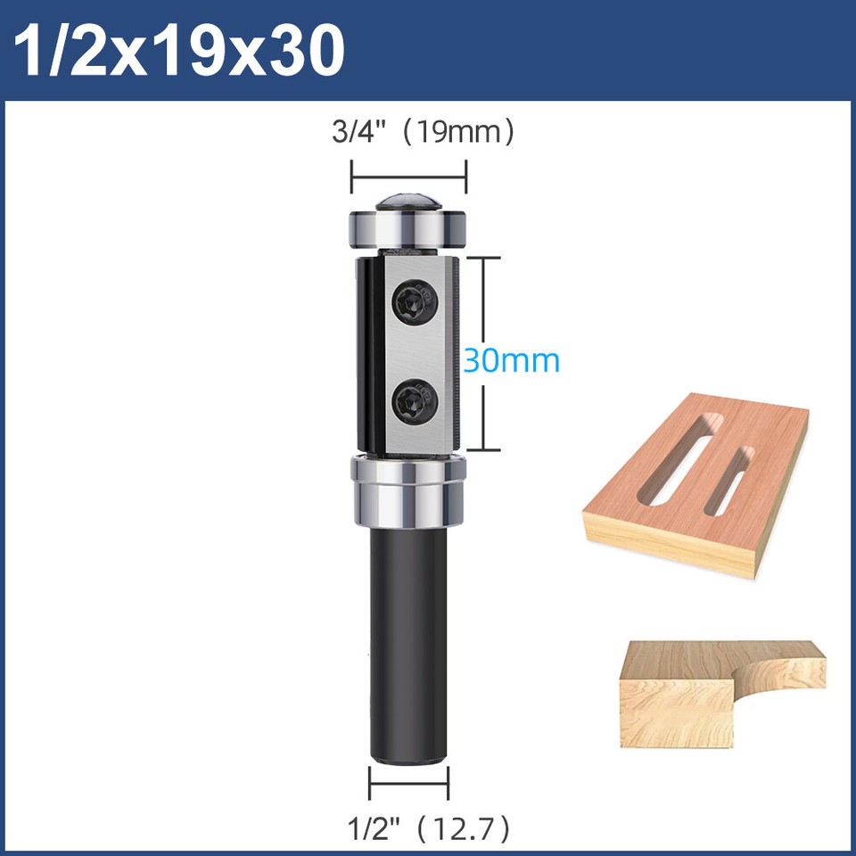 1/2" Shank CNC Spoilboard Surfacing Router Bit Slab Flattening Planing ...