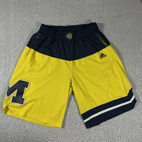 Michigan Wolverines Shorts Mens Large Blue Adidas NCAA Basketball ...