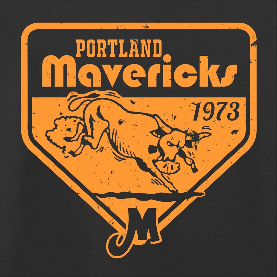 Portland Mavericks "Logo" 1973 Baseball TRI-BLEND Tee Shirt ...