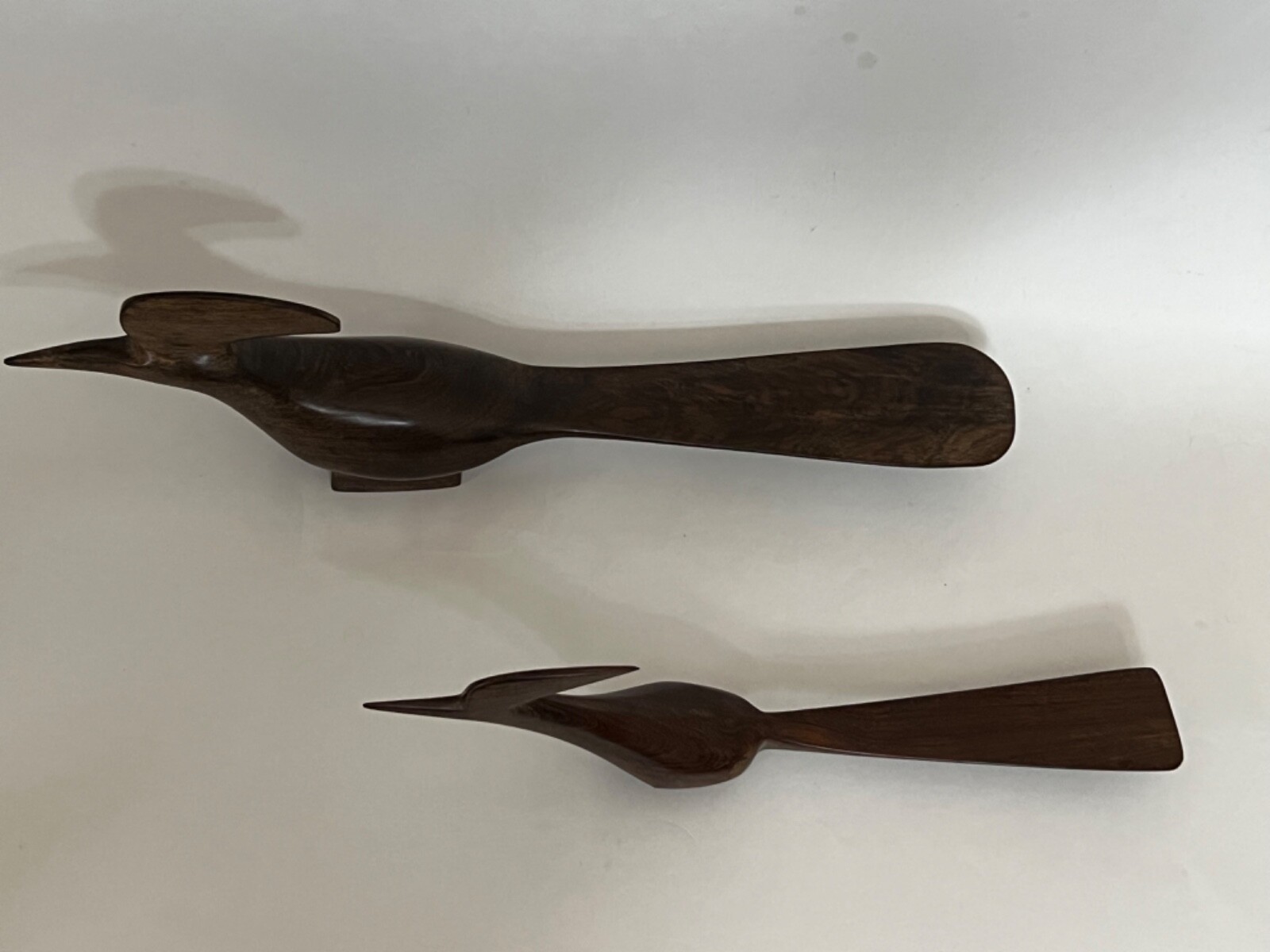 Pair of Carved Wood Roadrunners 15"x4 1/2" and 11 3/4"x3 3/4" | eBay