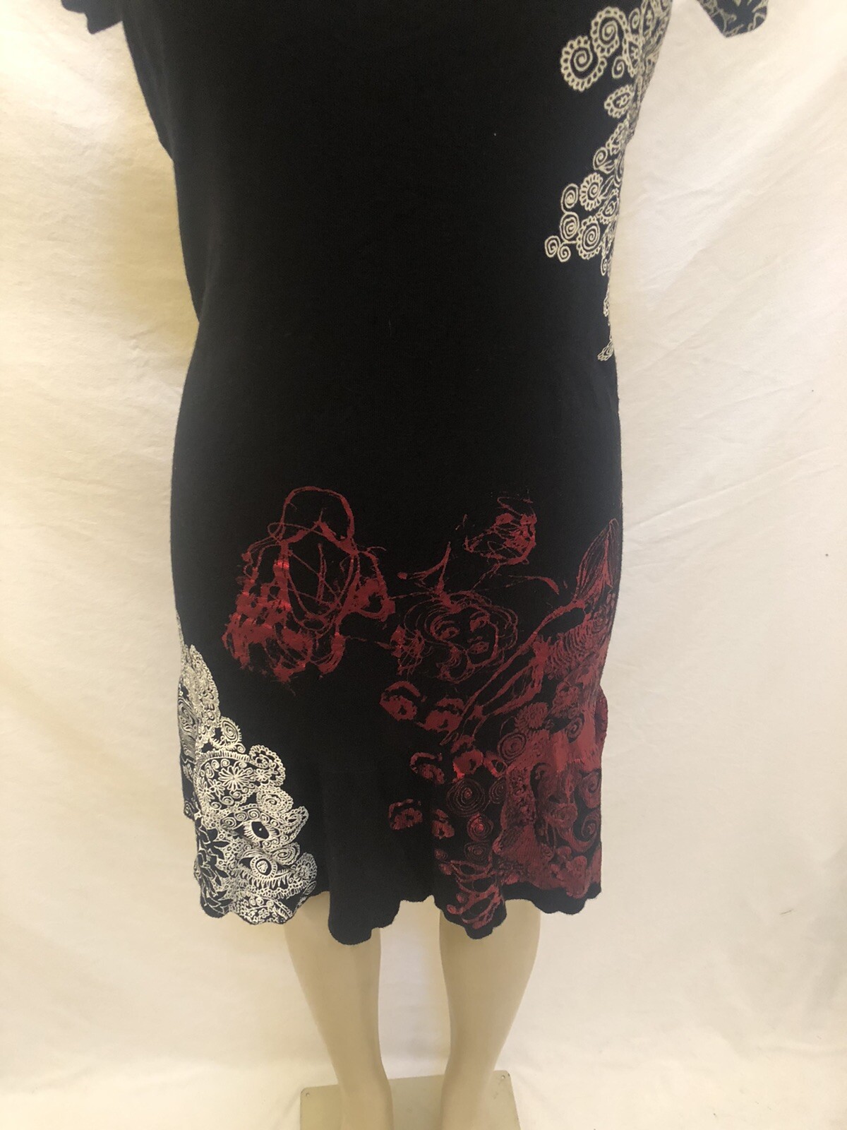 Desigual Vest Campari Floral Embroidered Black Bodyco… - Gem