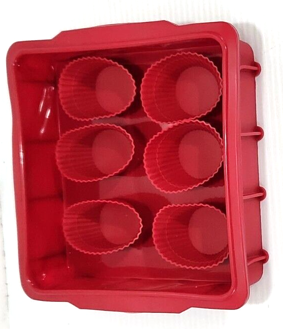 L'ovenWare Infrared Oven 6 Silicone Cupcake Baking Cups & Tray | eBay