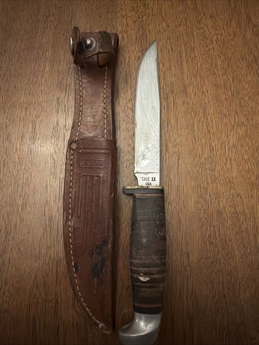 Vintage CASE XX USA Fixed Blade KNIFE Original Sheath Loose End Must ...