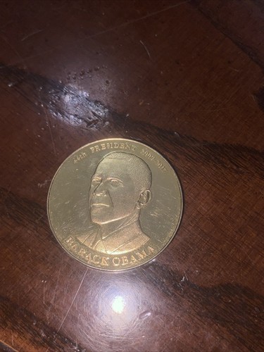 Gold Plated January 20th 2009 Inauguration Coin President Barack Obama ...