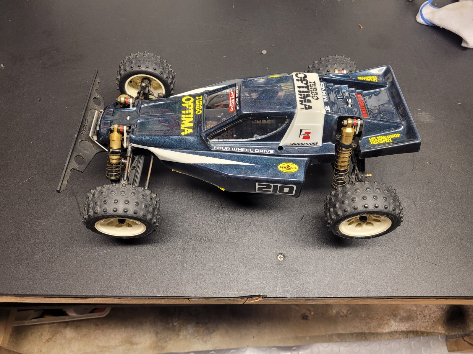 Vintage Kyosho Turbo Optima 1/10 4wd Buggy Original RC Car Survivor ...