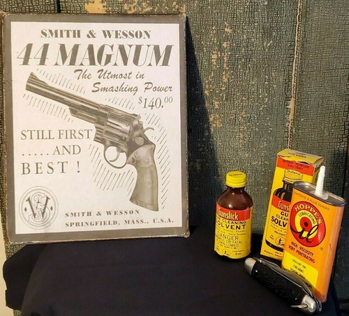 VINTAGE 44 MAGNUM SMITH WESSON HUNTING GUN AMMO ADVERTISING PRINT ...