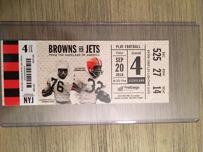 2018 Cleveland Browns Official NFL Mint Season Ticket Stub - pick any ...