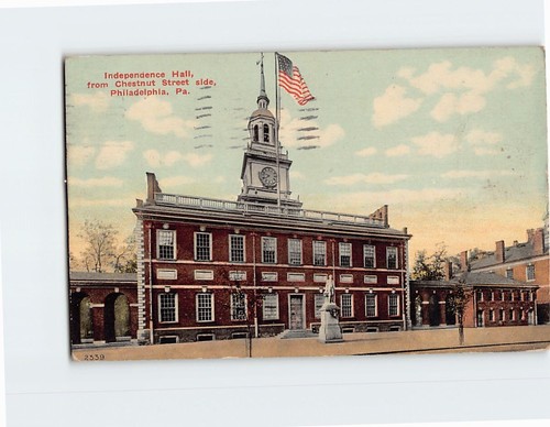 Postcard Independence Hall from Chestnut Street side Philadelphia PA ...