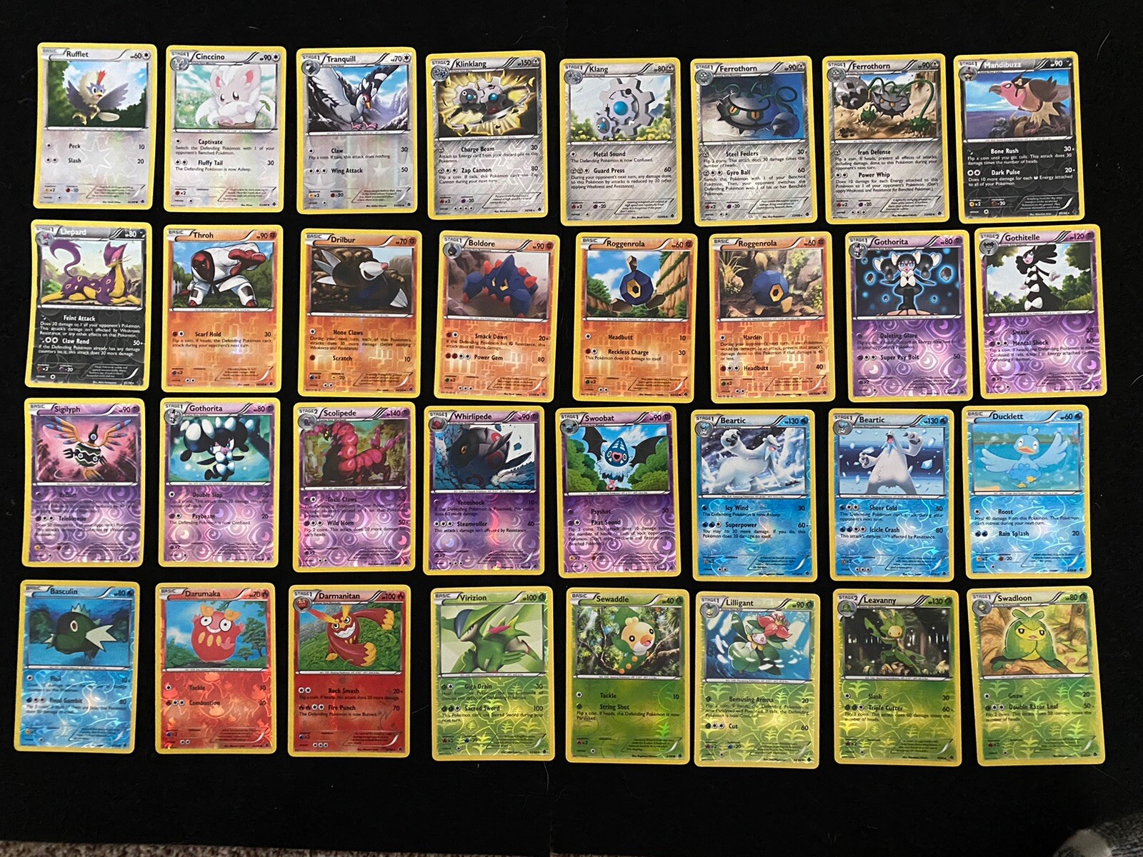 Emerging Powers Pokemon Card Lot Of 32 2011 Reverse Holo Black White NO ...