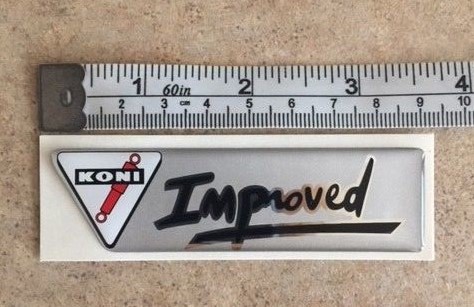 Koni Improved Badge decal sticker Vintage Genuine from factory | eBay