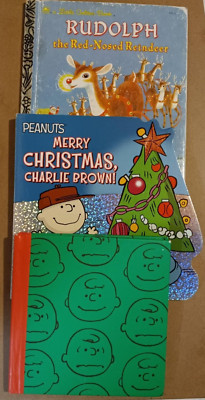 Lot of 3 vintage Xmas children's : Rudolph + Charlie Brown Peanuts as ...