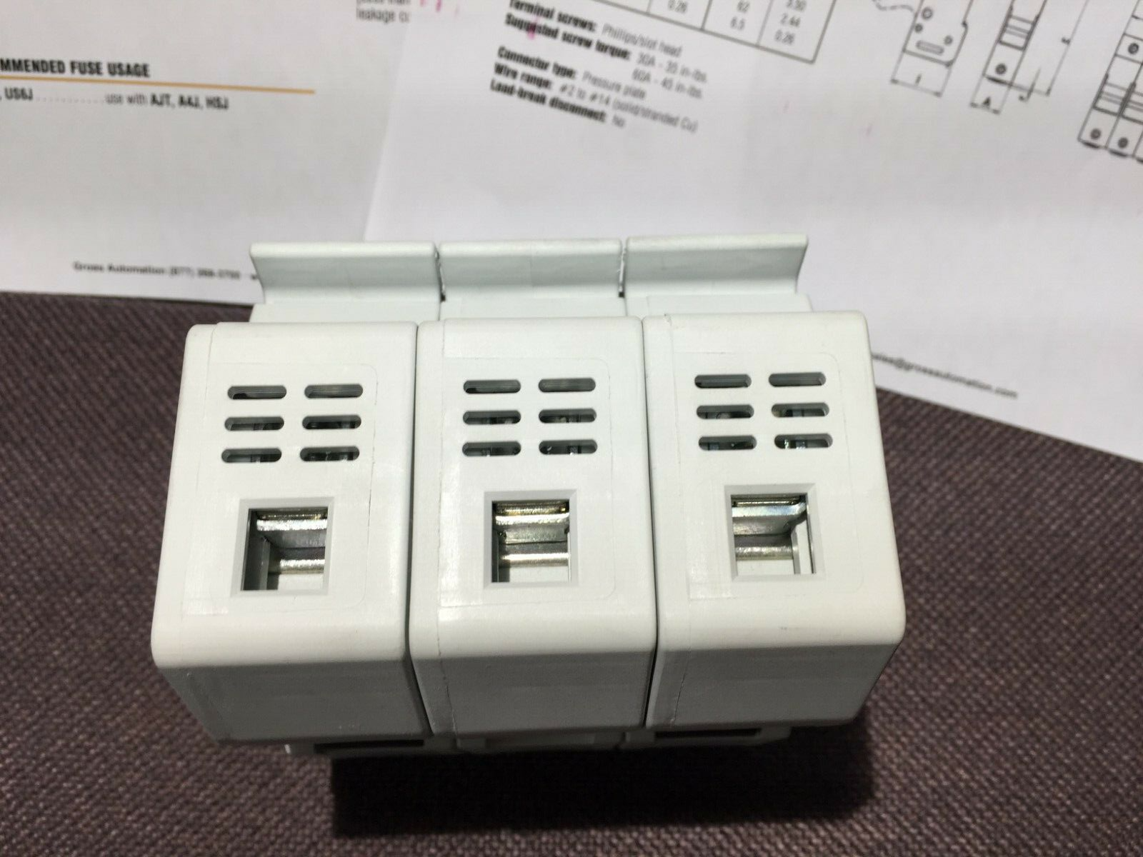 FERRAZ SHAWMUT PT#US3J3 ULTRA SAFE MOD 600V AC/DC 30 AMP 3PH CLASS J ...