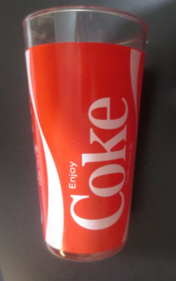 Enjoy Coca Cola Coke Glass Red Logo Band 12 oz | eBay