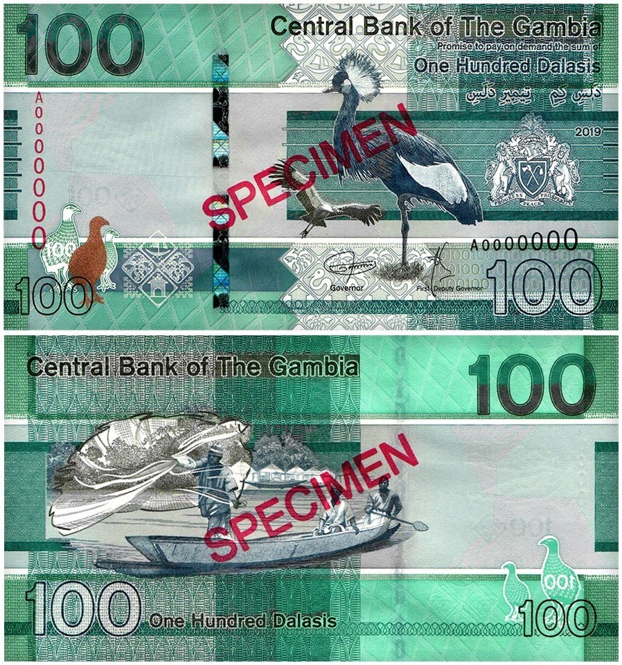 Gambia 5-200 Dalasis 6 Pieces Full Set, 2019, P-37as-42as, UNC ...