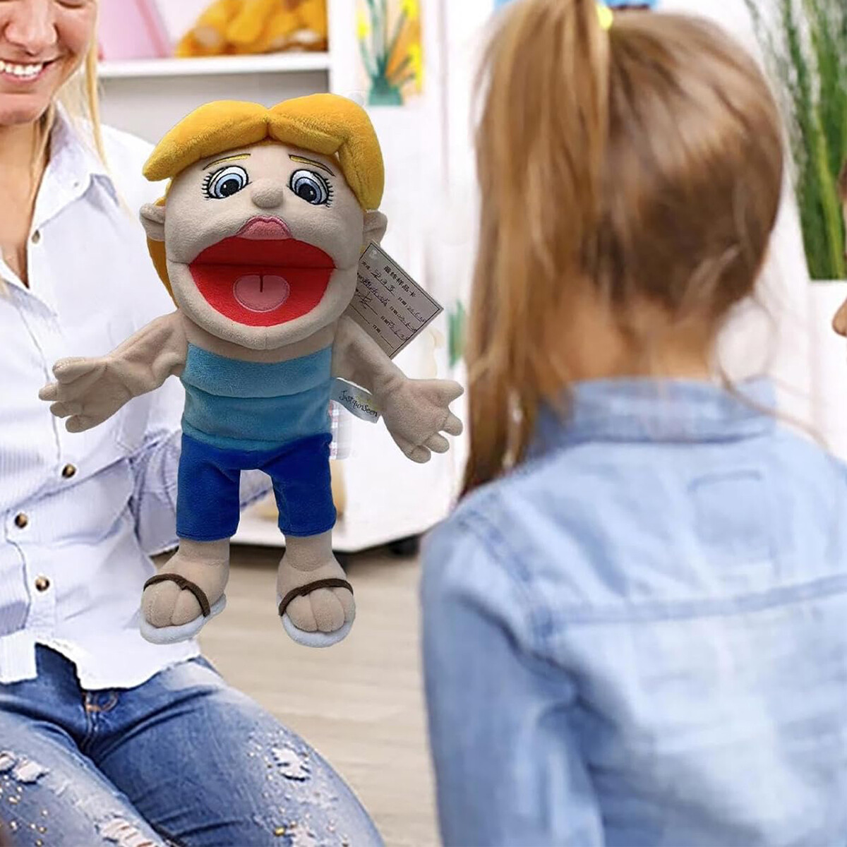 40cm Jeffy dad mum Puppet Hat Hand Jeffy Plush Cosplay Toy Stuffed Doll ...