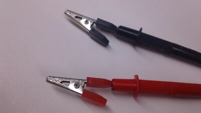 UNIVERSAL meter Alligator Clips Red & Black Test Lead end quick connect ...
