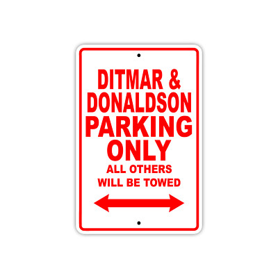 Ditmar & Donaldson Parking Only Boat Ship Yacht Dock Notice Aluminum ...