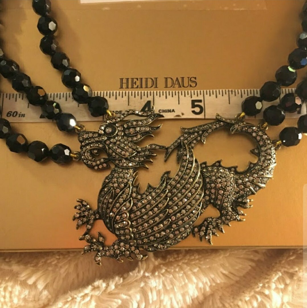 Gorgeous Heidi Daus Swarovski 3-Strand Crystal Dragon Necklace | eBay