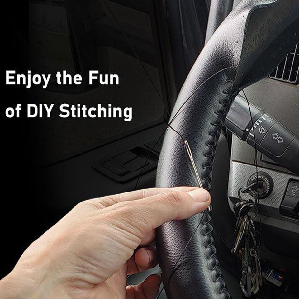 Steering Wheel Covers lace up, 15Inch Leather Steering Wheel Cover ...