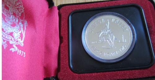 1975 Canada Calgary Commemorative Silver Dollar Coin. Mint Case UNC $1 ...