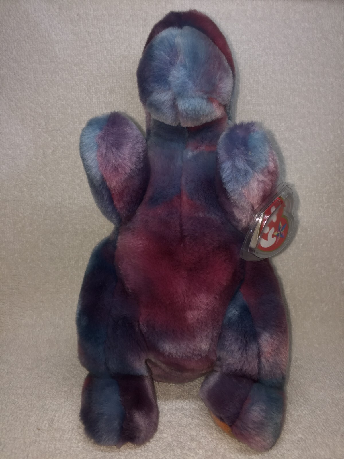 Stuffed Ty Beanie Baby Buddy Rex Tie-Dye Dinosaur 11” Plush 1999 ...
