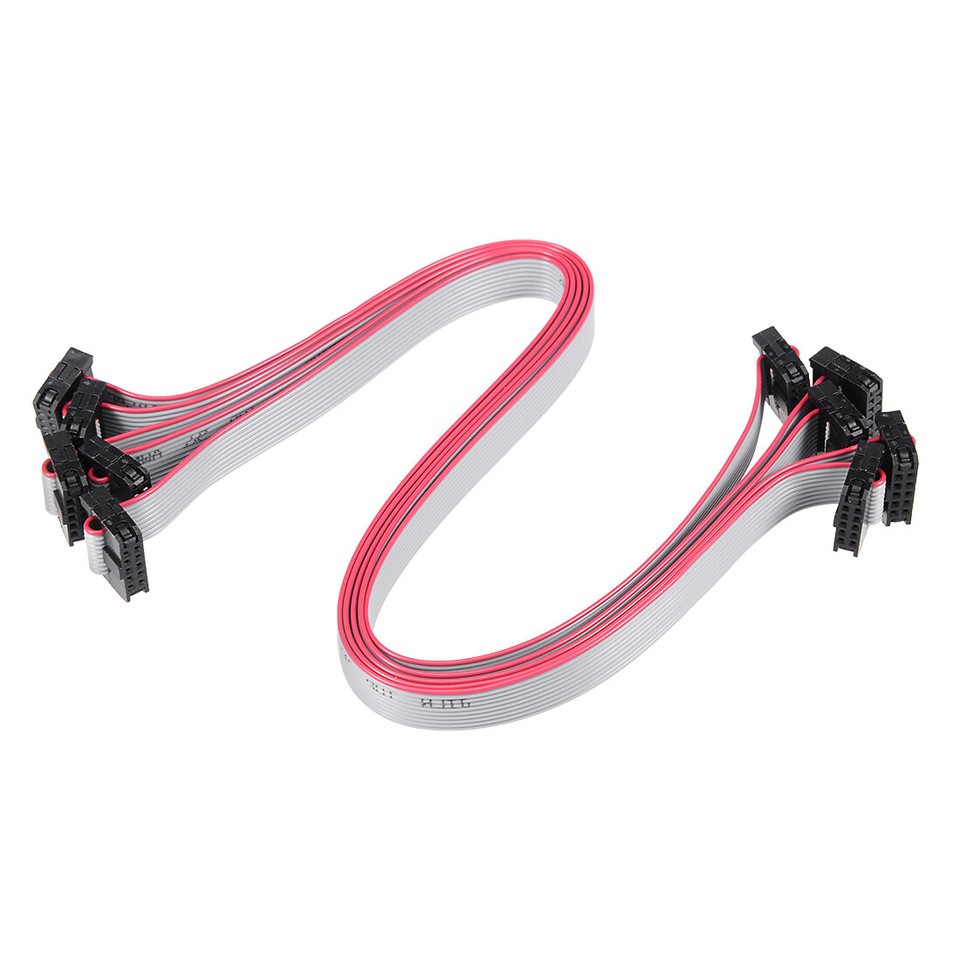 IDC 10 Pins Connector Flat Ribbon Cable Female Connector 30cm 2mm Pitch ...