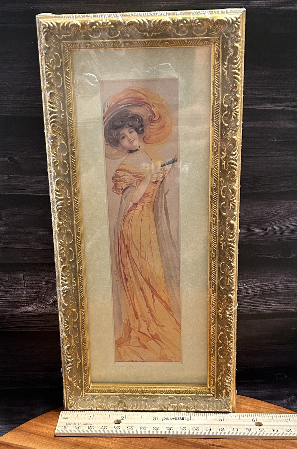 Gallery Graphics INC Victorian Young Lady Framed Print Wall Decor 11”x5 ...