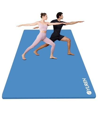 Large Yoga Mat Thick Exercise Mat 20mm 6'x4' Extra Wide Workout Mat for ...