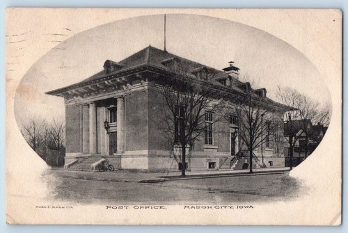 Mason City Iowa IA Postcard Post Office Building Exterior Roadside 1911 ...