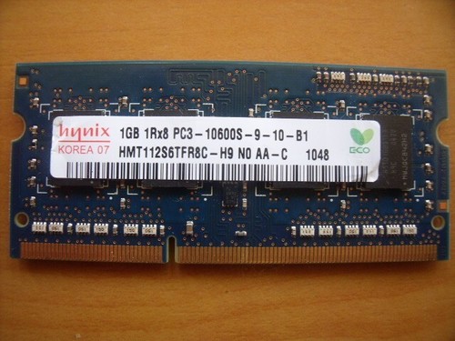 1GB HYNIX HMT112S6TFR8C - H9 DDR3 PC3-10600S SO-DIMM Laptop Memory ...