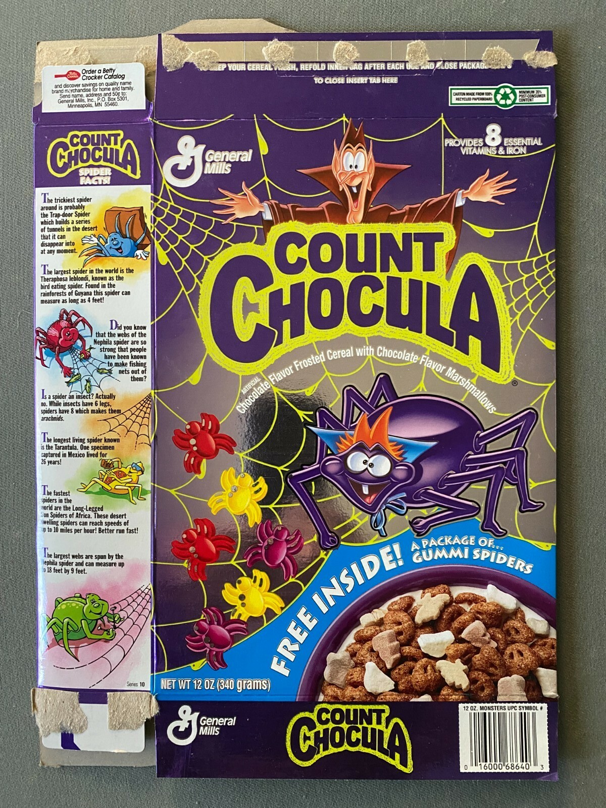 Count Chocula Cereal Box