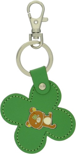 Ushikubo Rilakkuma Leather Key Chain Clover Type Rilakkuma H110×w53mm ...