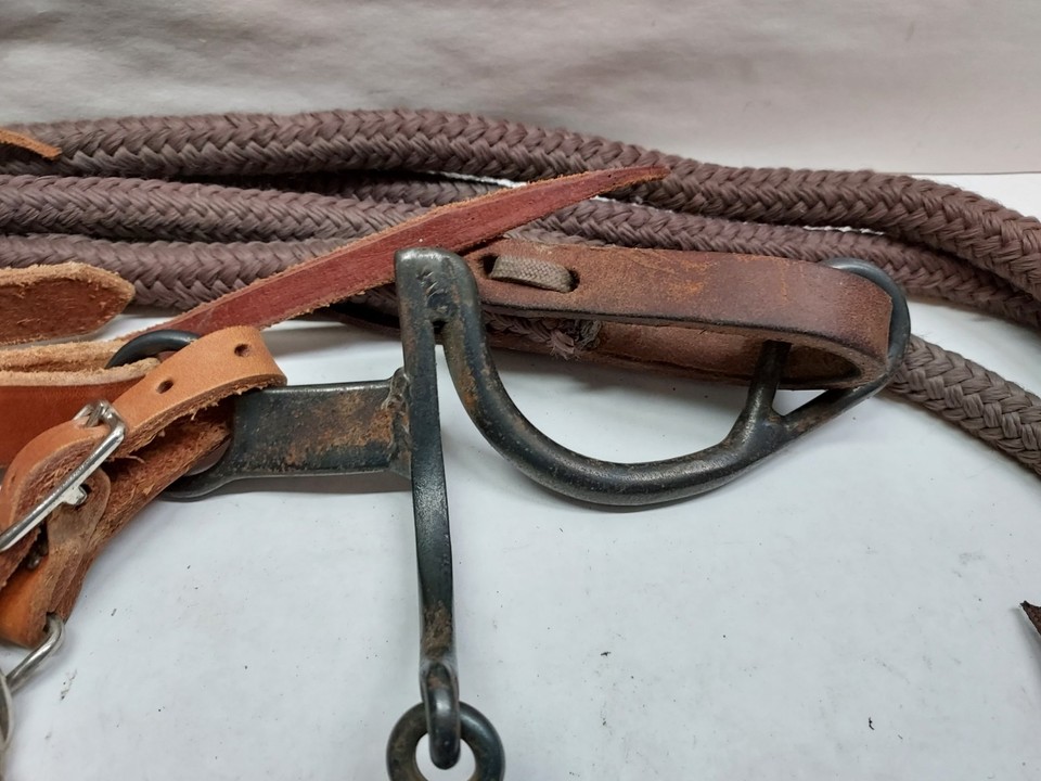 Nichols Custom Snaffle Bit - Mule Bit 5" Port - W/ Headstall & Reins ...