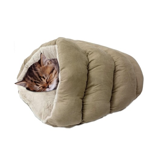 Sleep Zone Cuddle Cave, Cat Cave Bed for Indoor Cats and Mini Dogs ...