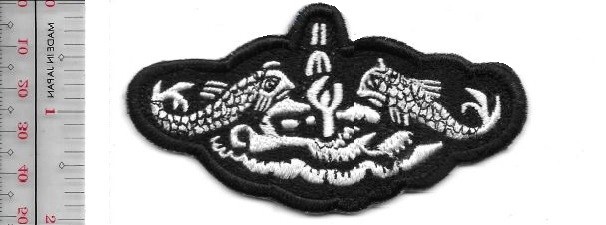 Submarine US Navy USN Submariner Qualified Dolphins Patch 2"x3" vel NO ...