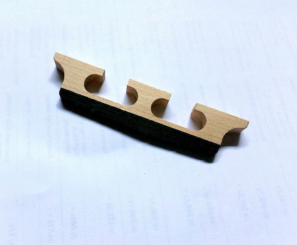 Genuine Maple Rosewood 6 String Bridge Pre-Slotted for Mandolin Banjo ...