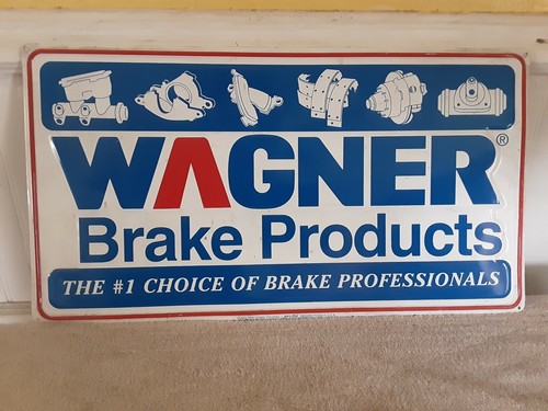 Vintage Wagner Brake Products Embossed Tin Sign | eBay