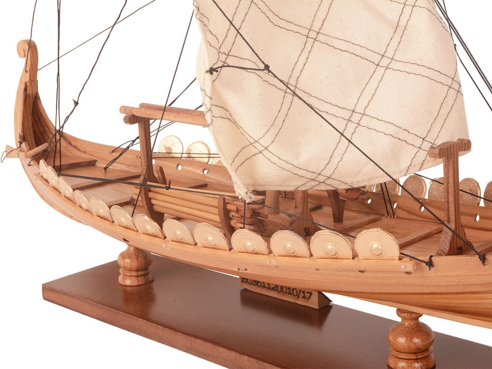Viking Longboat Model Set | Drakkar Ship & Embroidered Hat & Polo ...