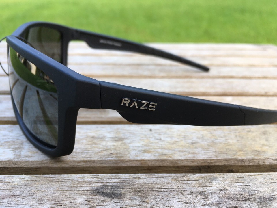 RAZE Eyewear Sunglasses Fox HDP flat black fishing polarized smoke | eBay