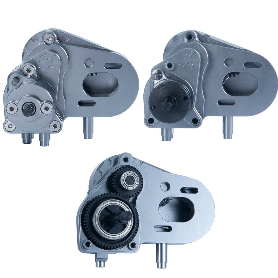 FLYXM Metal Gearbox Dig Transmission Box for 1/10 RC SCX10II AXI03004 ...