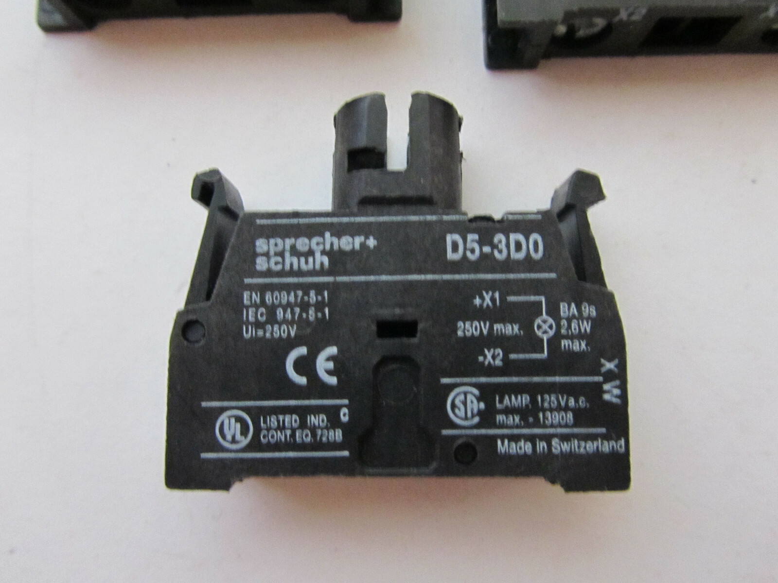 5 X SPRECHER SCHUH D5-3D0 CONTACT BLOCK GOOD for sale online | eBay