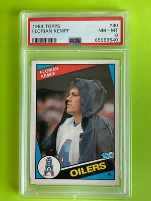 Florian Kempf 1984 Topps Rookie Football Card #80 - Houston Oilers PSA ...