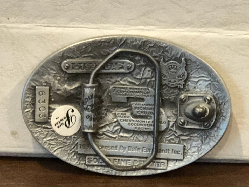 NASCAR Dale Earnhardt Intimidator 7 Time Winston Cup Champ Pewter Belt ...