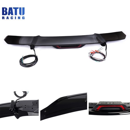 ABS Polished Black Electric Automatic Adjustable Rear Spoiler Wings ...