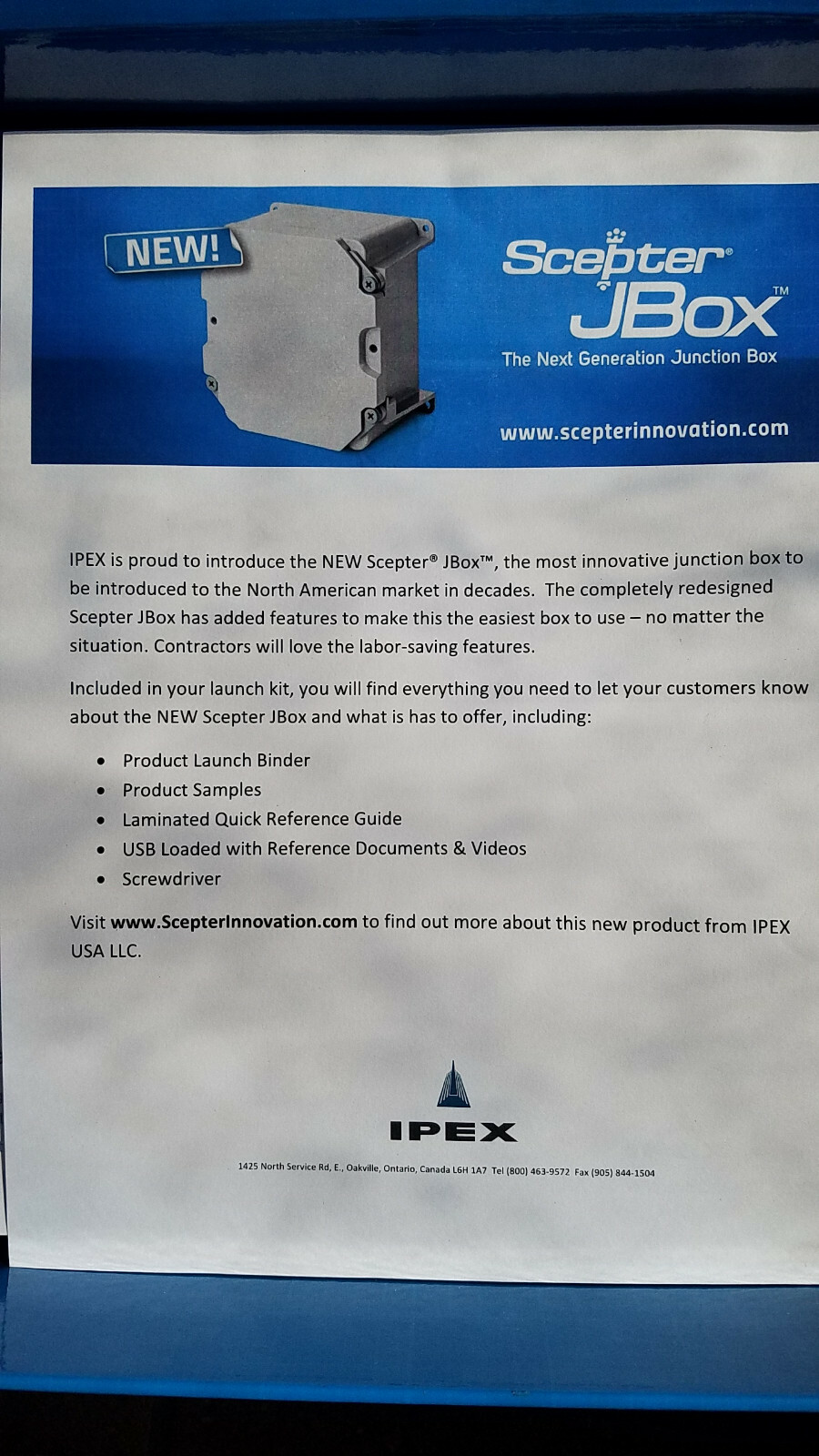 NIB Ipex Scepter JBox PVC Junction Box Kit JBX442 & JBX664 | eBay