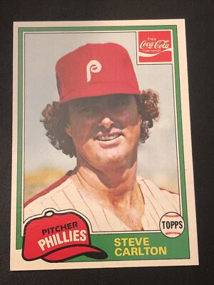 1981 Topps Coca~Cola Steve Carlton #3 | eBay