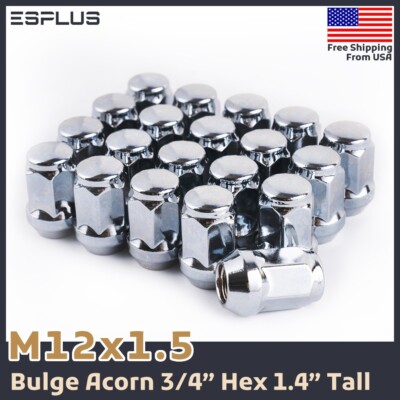 20 Pc Jeep Lug Nut M12x1.5 Chrome Fit 2006-2017 Compass/2007-2017 ...